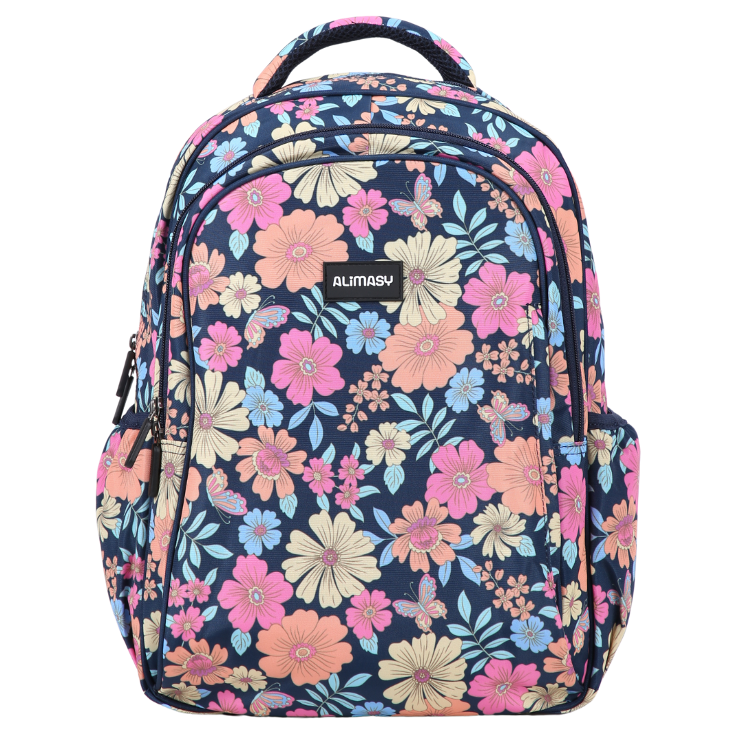 Boho Flowers & Butterflies Midsize Kids Backpack | Kids School Bag ...