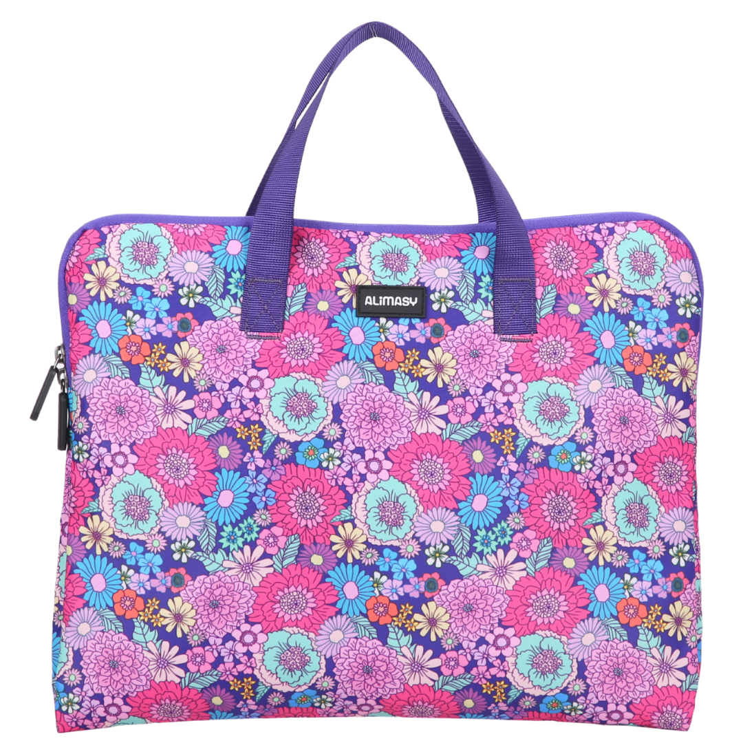Summer Flowers Library Bag | Pink Floral Homework and Book Bag – Alimasy
